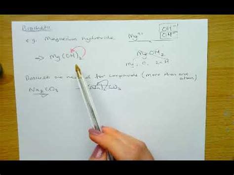 GCSE Chemistry Writing Ionic Formulae When To Use Brackets Part YouTube