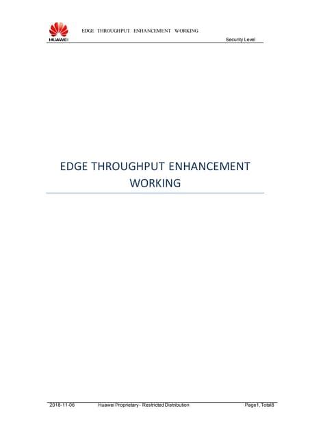 Edge Throughput Enhancement Pdf