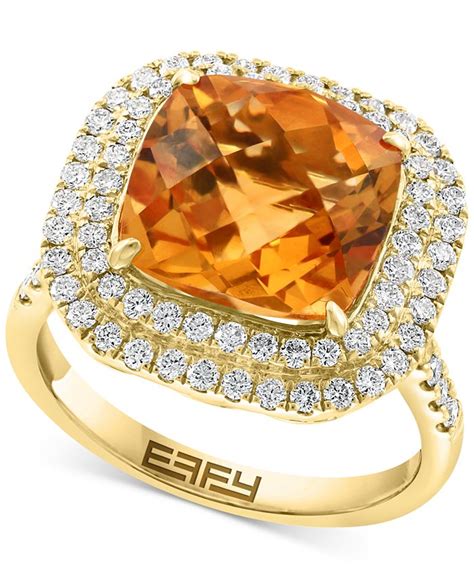 Effy Collection Effy® Citrine 5 13 Ct Tw And Diamond 34 Ct Tw