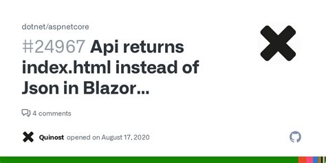 Api Returns Indexhtml Instead Of Json In Blazor Webassembly Aspnetcore