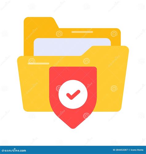 Secure Folder Vector Design In Modern And Trendy Style Stock Vector