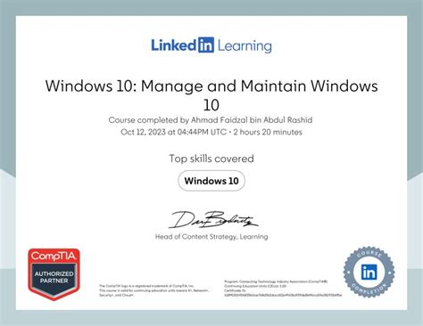 Ahmad Faidzal Bin Abdul Rashid On Linkedin Certificate Of Completion