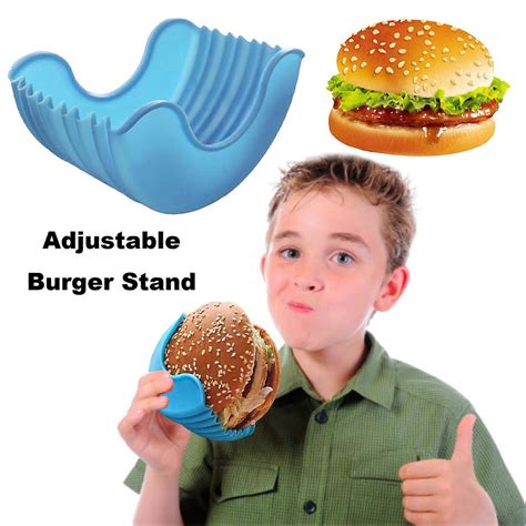 14pcs Silicone Rack Retractable Burger Fixed Box Touch Free Burger