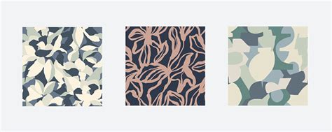 벡터 꽃과 잎 레이어 일러스트 레이 션 원활한 반복 패턴 3 디자인 세트 0명에 대한 스톡 벡터 아트 및 기타 이미지 0명 꽃 식물 대리석 무늬 장식 Istock