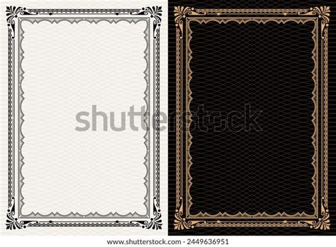 장식 빈티지 프레임의 템플릿 설정테두리 직사각형 스톡 벡터로열티 프리 2449636951 Shutterstock