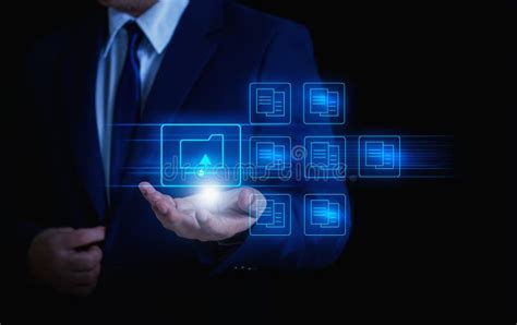 Businessman`s Document Management System Dms Online Document