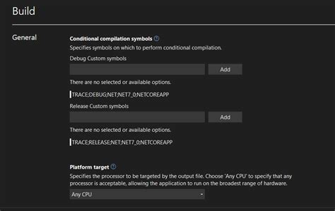 Unable To Set Same Value Across All Configurations In Conditional