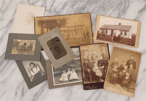 Lot 068 Grouping Of Nine Antique Photographs Including Souvenir Tint
