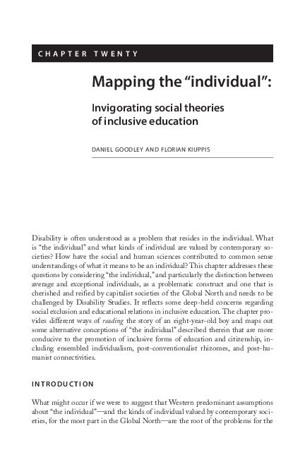 Mapping The Individual Invigorating Social Theories Of Inclusive