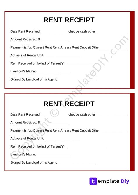 Rent Receipt Book Template Free At Bambi Foust Blog