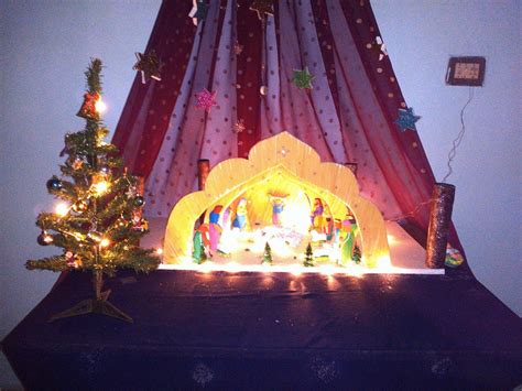 Christmas Crib With Vermicelli Christmas Crib Ideas Crib Decoration