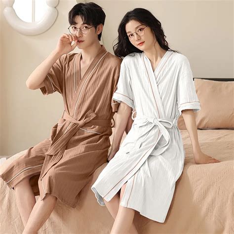 Short Cotton Bathrobe