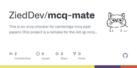 Github Zieddevmcq Mate This Is An Mcq Checker For Cambridge Mcq Past Papers This Project Is