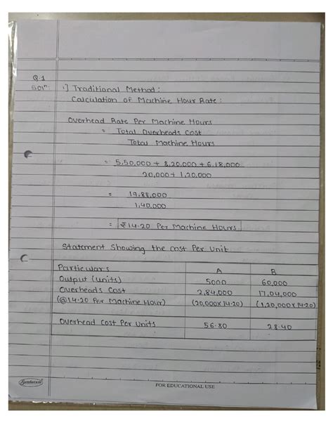 Costing Assignment Pdf