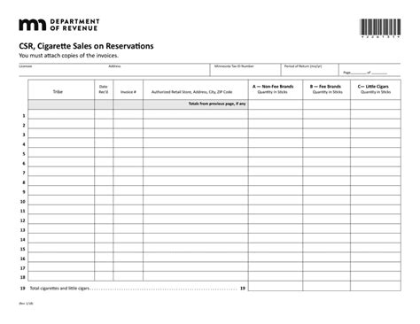 Form Csr Fill Out Sign Online And Download Fillable Pdf Minnesota