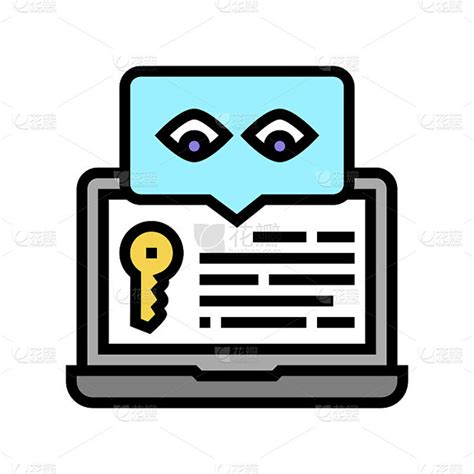 关键安全系统颜色图标矢量说明