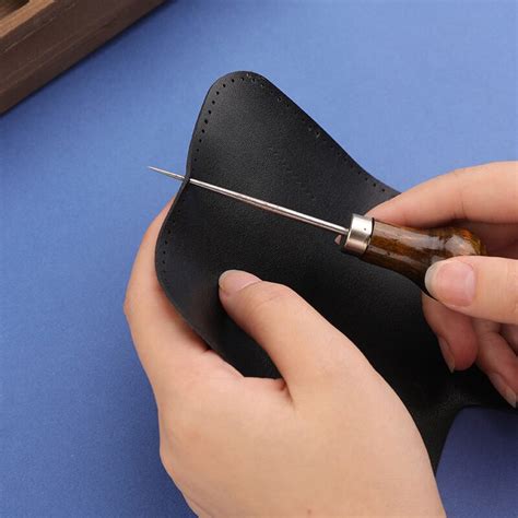 Badu Bg 1 бр Шило за ръчна работа Професионална кожена дървена дръжка Шило Инструменти за