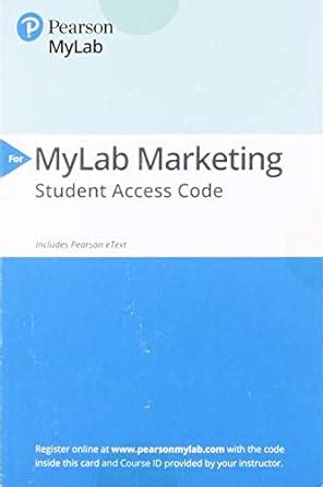 MyLab Marketing With Pearson EText Component Access Card 1 Semester Pearson Education