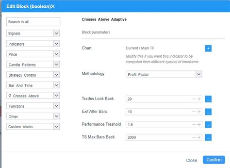 Using The Crosses Abovebelow Adaptive Comparison Blocks A Deep Dive Into Adaptive Trading