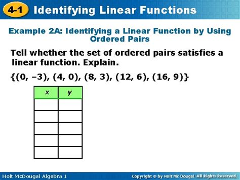 4 1 Identifying Linear Functions Objectives Identify Functions