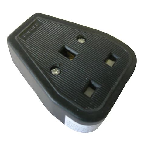 2 Gang 13 Amp Heavy Duty Trailing Socket Unswitched Black
