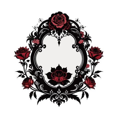 Beautiful Ornate Floral Frame Border Vector Illustration Premium Ai Generated Vector