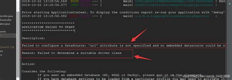 Failed To Configure A Datasource Url Attribute Is Not Specified And