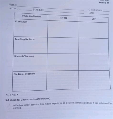 Module 4 Name Section Schedule Class Number Studyx