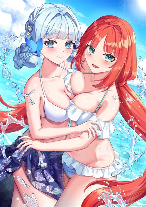 Kamisato Ayaka And Nilou Genshin Impact Drawn By Mikoto0709mikoto