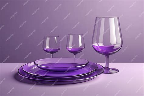 Premium Photo Empty Glass On Dining Table Set