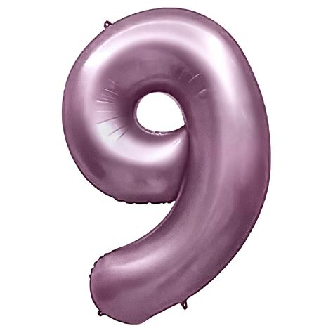 32 In Number 9 Metal Purple Lilac Balloon 400095
