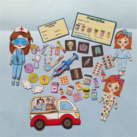 Hospital Paper Doll Busy Book Diy Craft Learning Activities