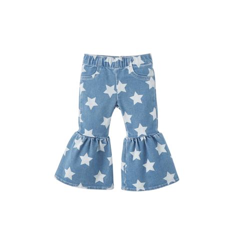 Wrangler Infant Girls Fallon Flare Stars Blue Jeans Comfortable