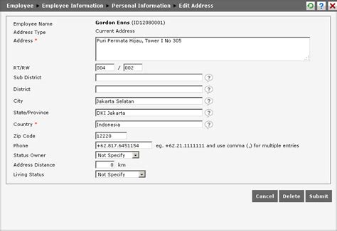 Edit The Address GreatDay Knowledge Base