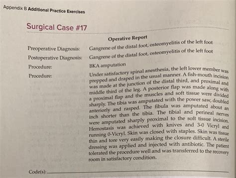 Solved Appendix B Additional Practice Exercises Surgical