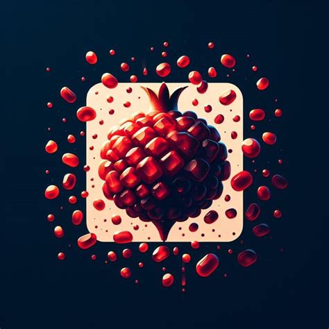 Juicy Pomegranate Explosion Design For Advertisement Premium Ai Generated Image