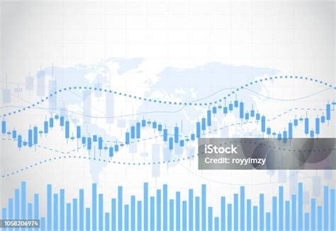 사업 배경 디자인에 무역 하는 주식 시장 투자의 캔 들 스틱 그래프 차트 낙관적인 포인트 그래프의 추세입니다 벡터 일러스트 레이 션 가격에 대한 스톡 벡터 아트 및 기타