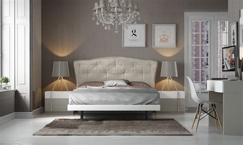 High Class Fabric Modern Platform Bed Tucson Arizona Fenicia Composition 7