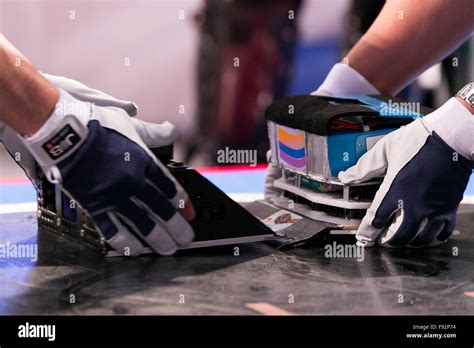 Robot Operators Compete At The International Robot Sumo Tournament In The Ryogoku Sumo