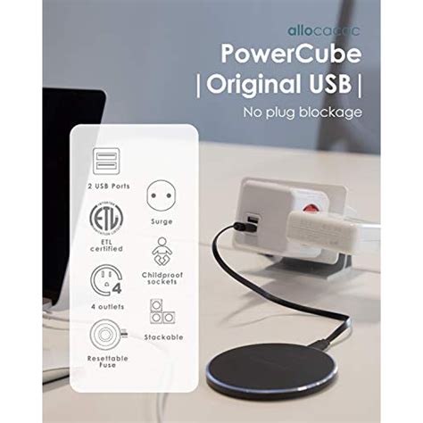 Enchufe De Pared Usb Allocacoc Powercube Original 4 Tomacorrientes Allocacoc Bodega