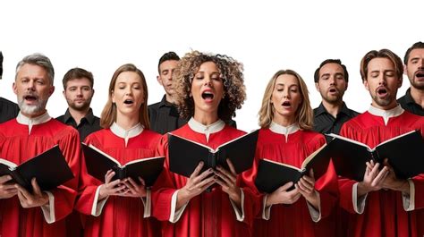 Realistic Choir Singing In Unison Premium Ai Generated Image