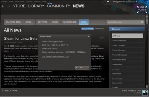 Steam For Linux Limited Beta Has Arrived Linux Game Cast
