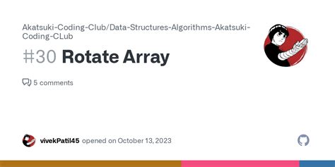 Rotate Array · Issue 30 · Akatsuki Coding Clubdata Structures