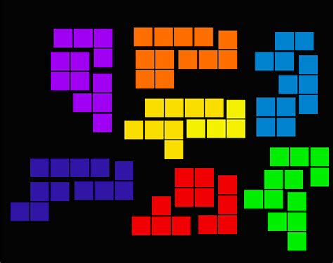 Tetris Themed Stacking Wall Decal Set