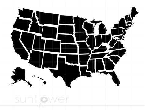 United States Svg Us States Svg Cut Files United States Etsy Ireland