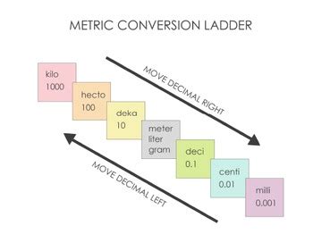 Metric Conversion Ladder Printablegraphic Clean And Simple Tpt