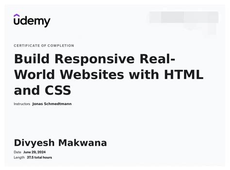 divyesh makwana on linkedin html css webdevelopment udemy