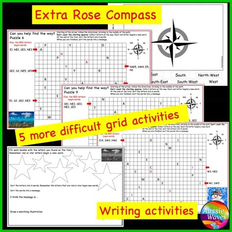 Christmas Puzzles 10 Differentiated Rose Compass Activities By Aussie