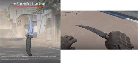 blue steel in new cs2 build left vs old cs2 build right r csgo