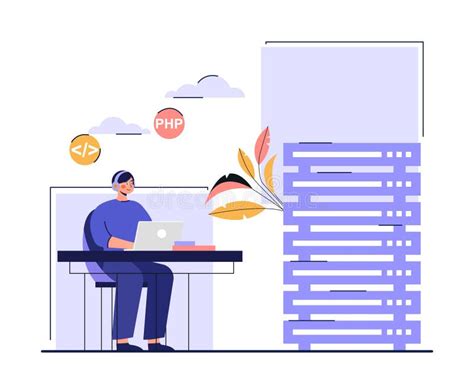 Big Data Application Stock Vector Illustration Of Desk 235644920